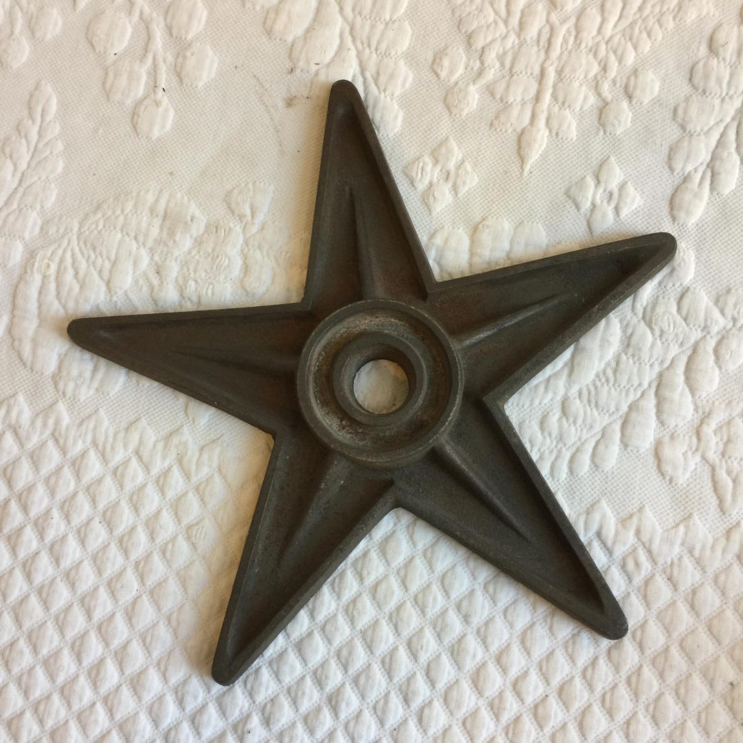 Vintage Cast Iron Large House Star. 8" Cast Star for Indoor or Outdoor ...