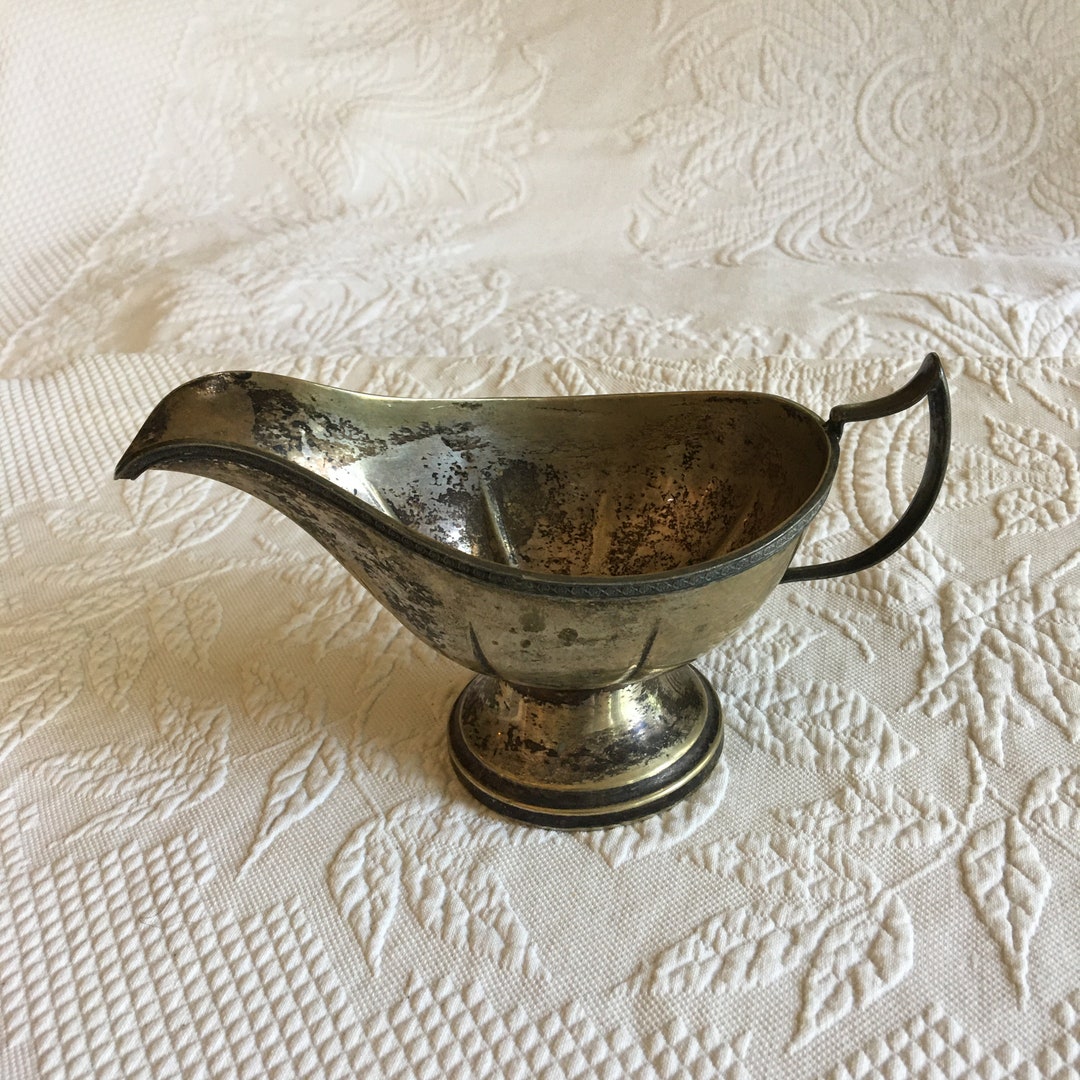 Vintage Silver Plate Gravy Bowl. Aladdin's Lamp Shaped Gravy Boat ...