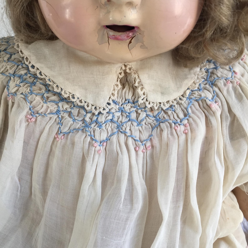 Antique Acme Toy Co. Early 1900s Composition and Fabric 25" Doll in ...