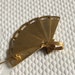 Vintage Articulated Fan Pin Brooch. Made in Spain. Metal Brass and Hand ...