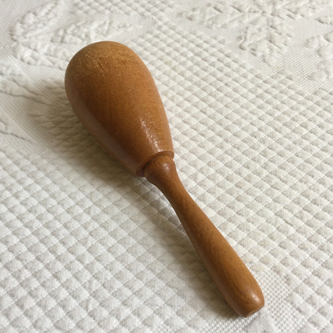 Vintage Darning Egg W/ Handle. Stick Into Sock to Sew Against When ...