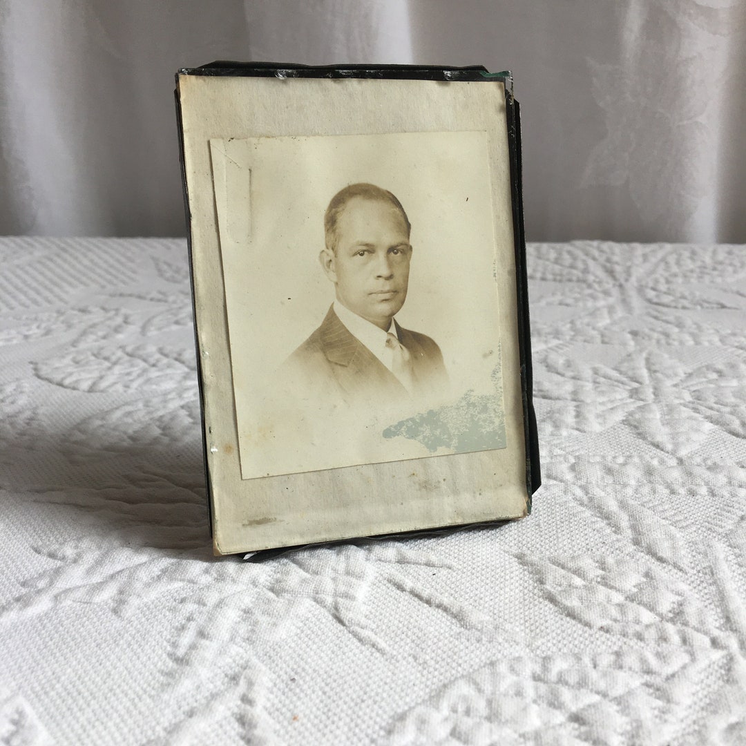 Antique Rustic Metal Picture Frame With Glass. Simple and Very Old and ...