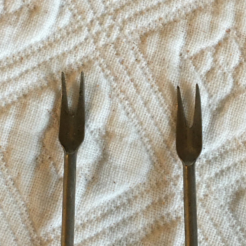 Vintage 7 Hor D'oeuvre Fork Picks. Mismatched Set of Stainless Steel ...