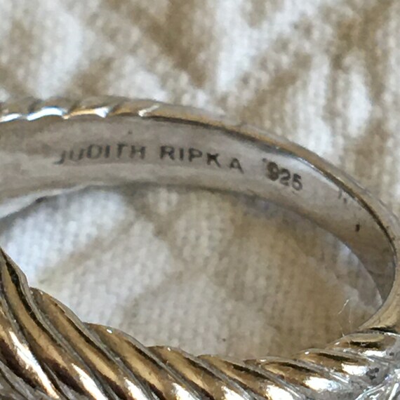 Vintage Judith Ripka 925 Sterling Heart Ring with Rop… - Gem