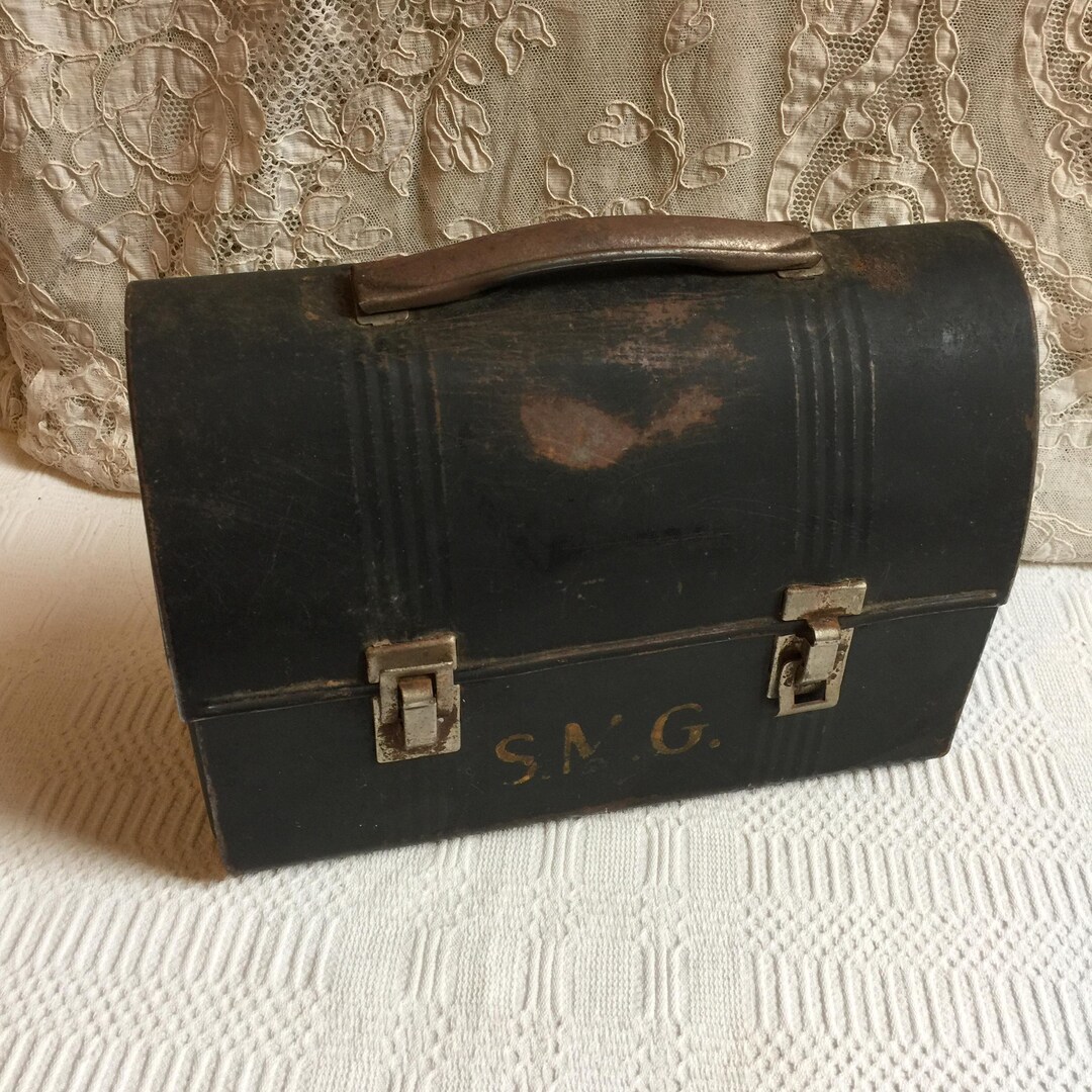 Vintage Old Black Mans Lunch Box. Patent Pending Marked on the Bottom ...