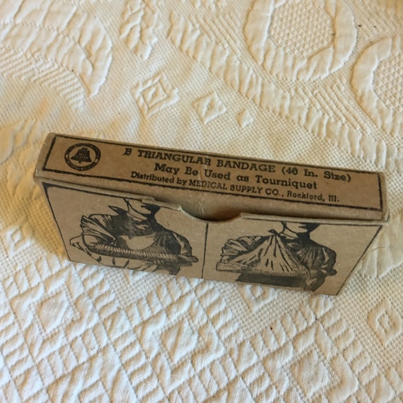 Vintage Bandage, Triangular Bandage 40 In. May be Use… - Gem