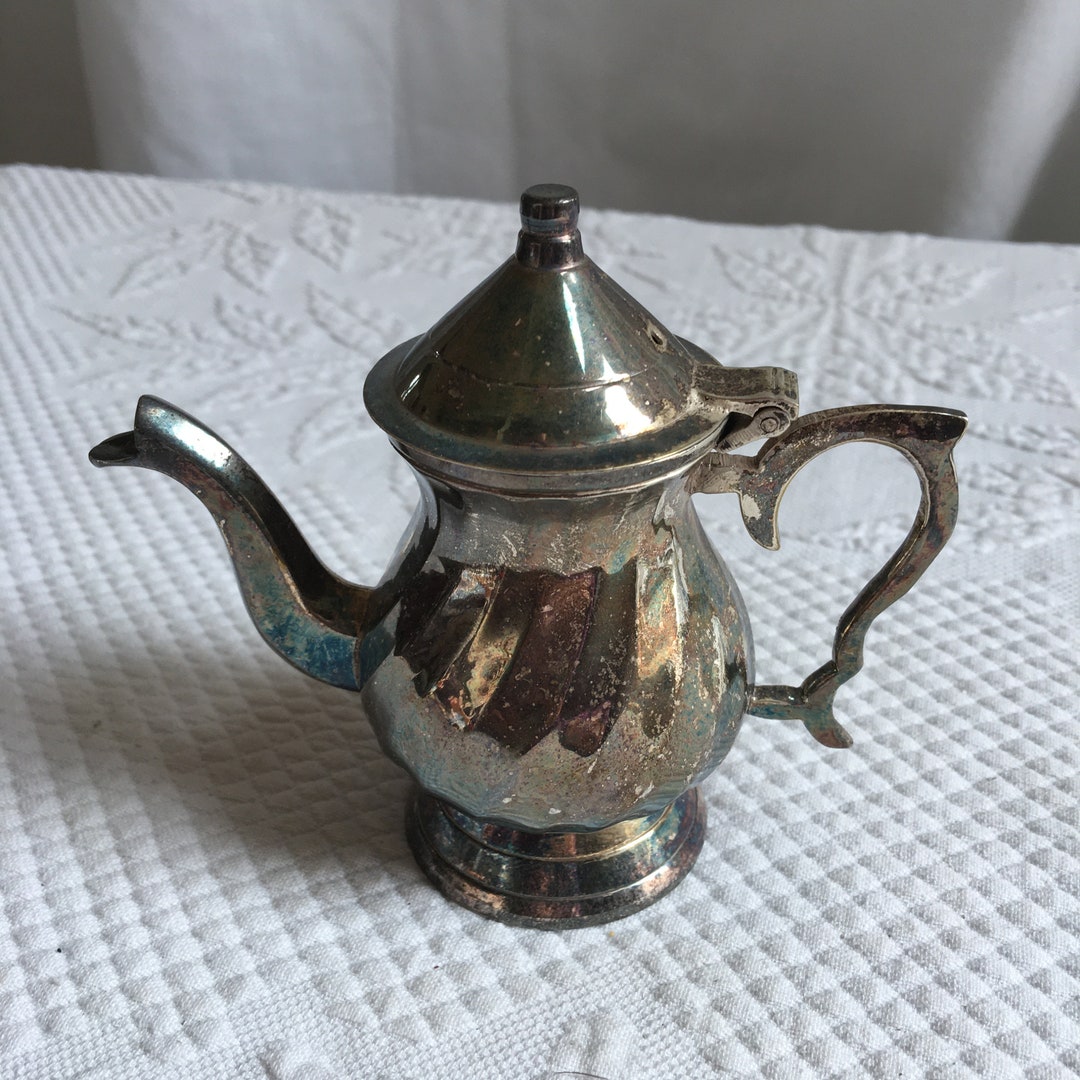 Vintage Silver Plate Teapot. Decorative Miniature Teapot, Not Meant for ...