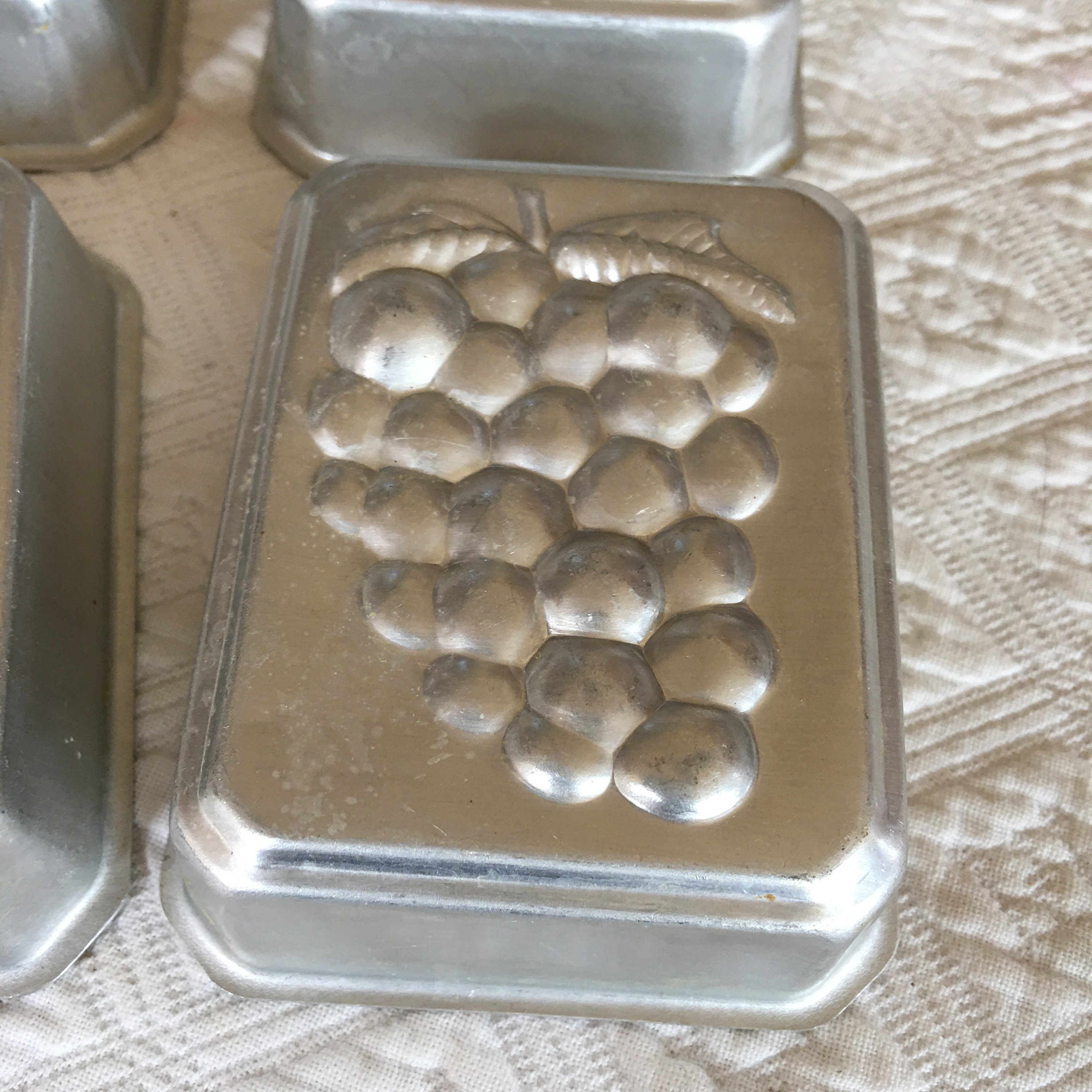 Vintage 6 Grape Molds. Rectangular Aluminum Molds With a Bunch - Etsy UK