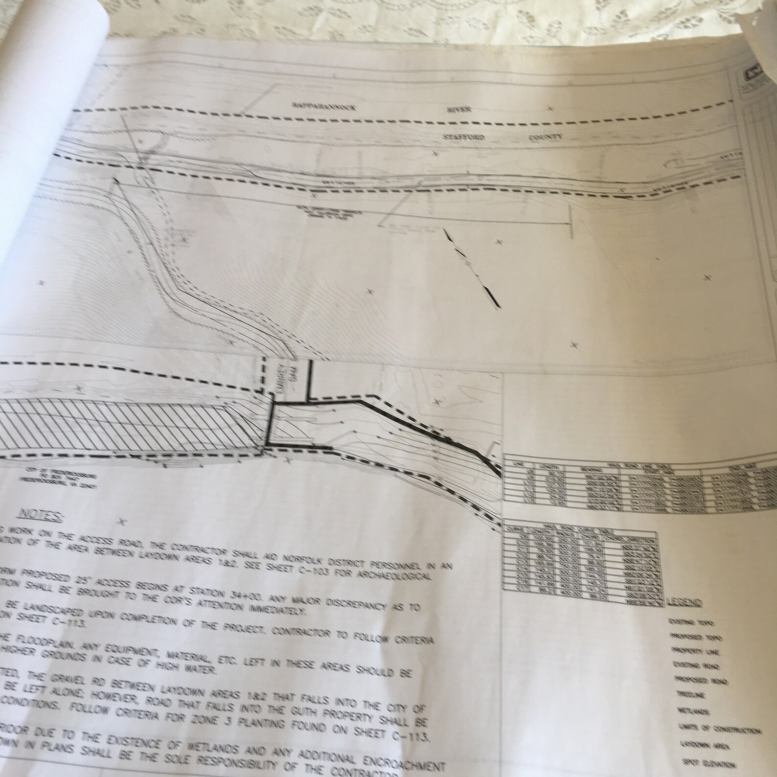 Vintage Demo Site Plan for Embrey Dam Demolition Project Rappahannock ...