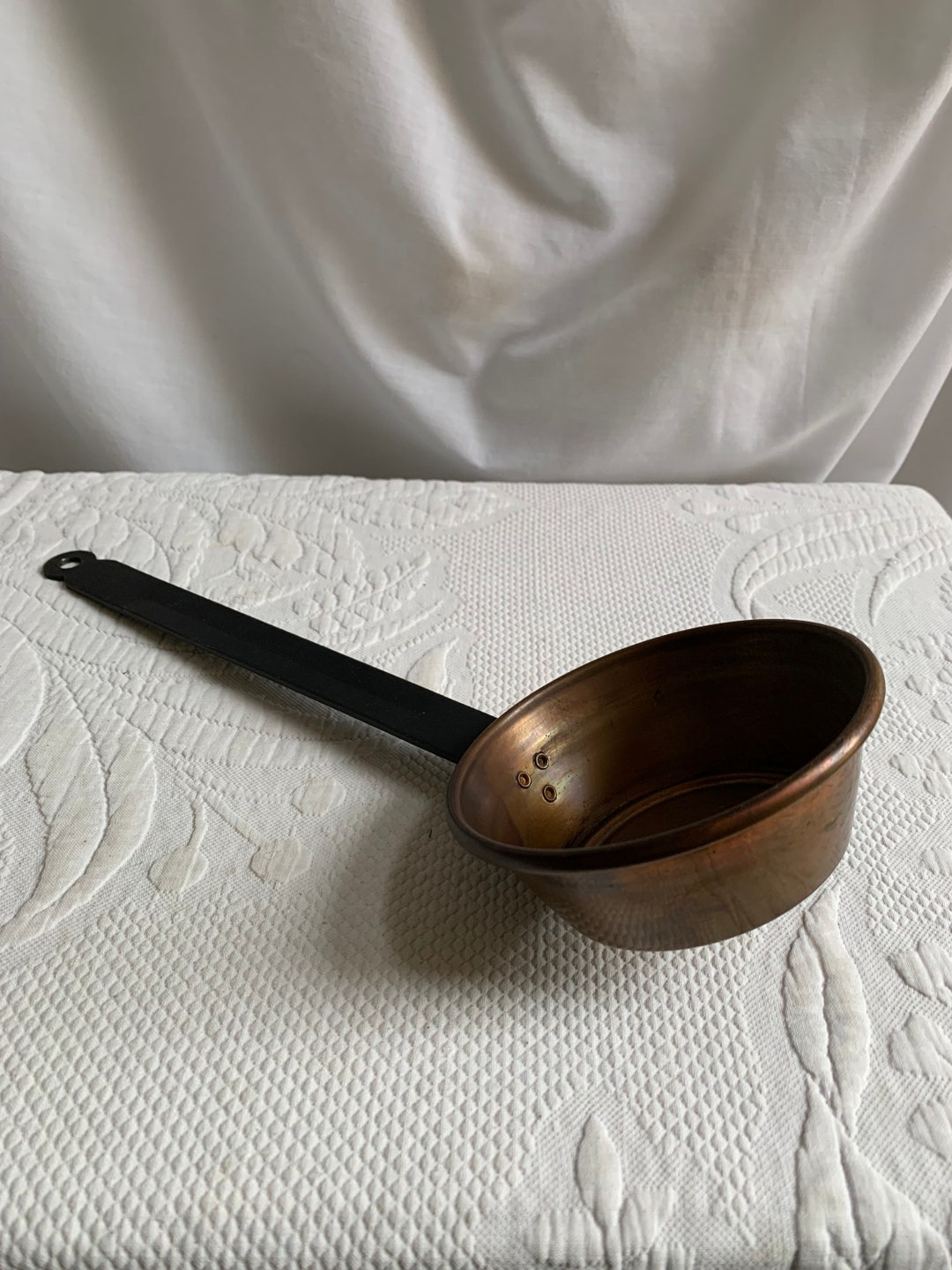 Vintage Bronze and Cast Iron Dipper. Hole in End of Handle for Hanging ...