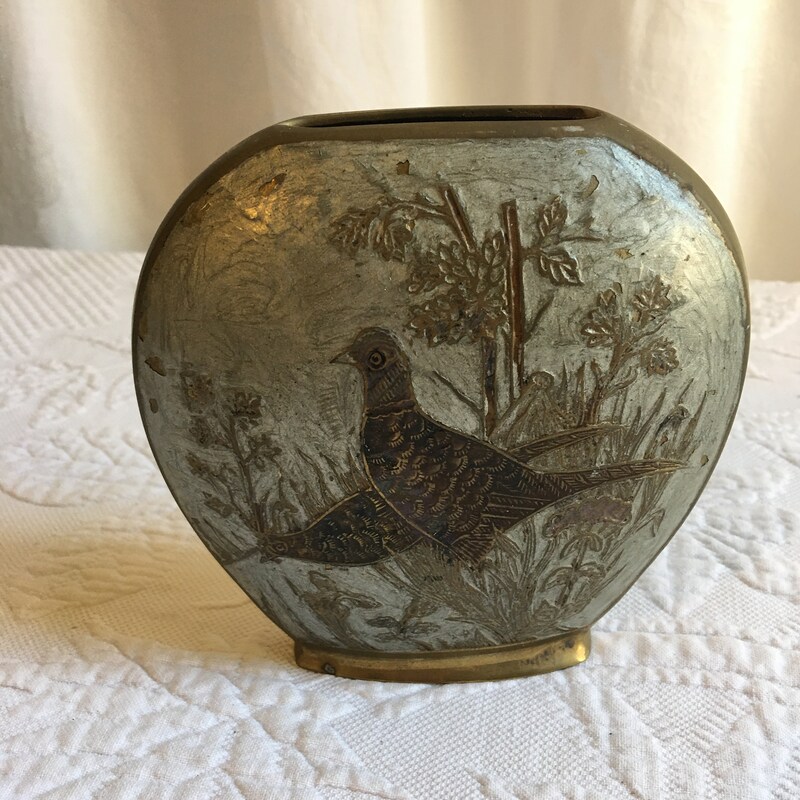 Pheasant Vase - Etsy