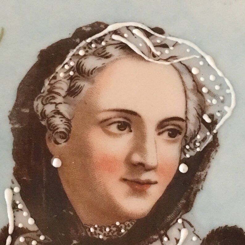 Vintage Painted Plate With Fancy Lady. Signed by Debec From Bavaria ...