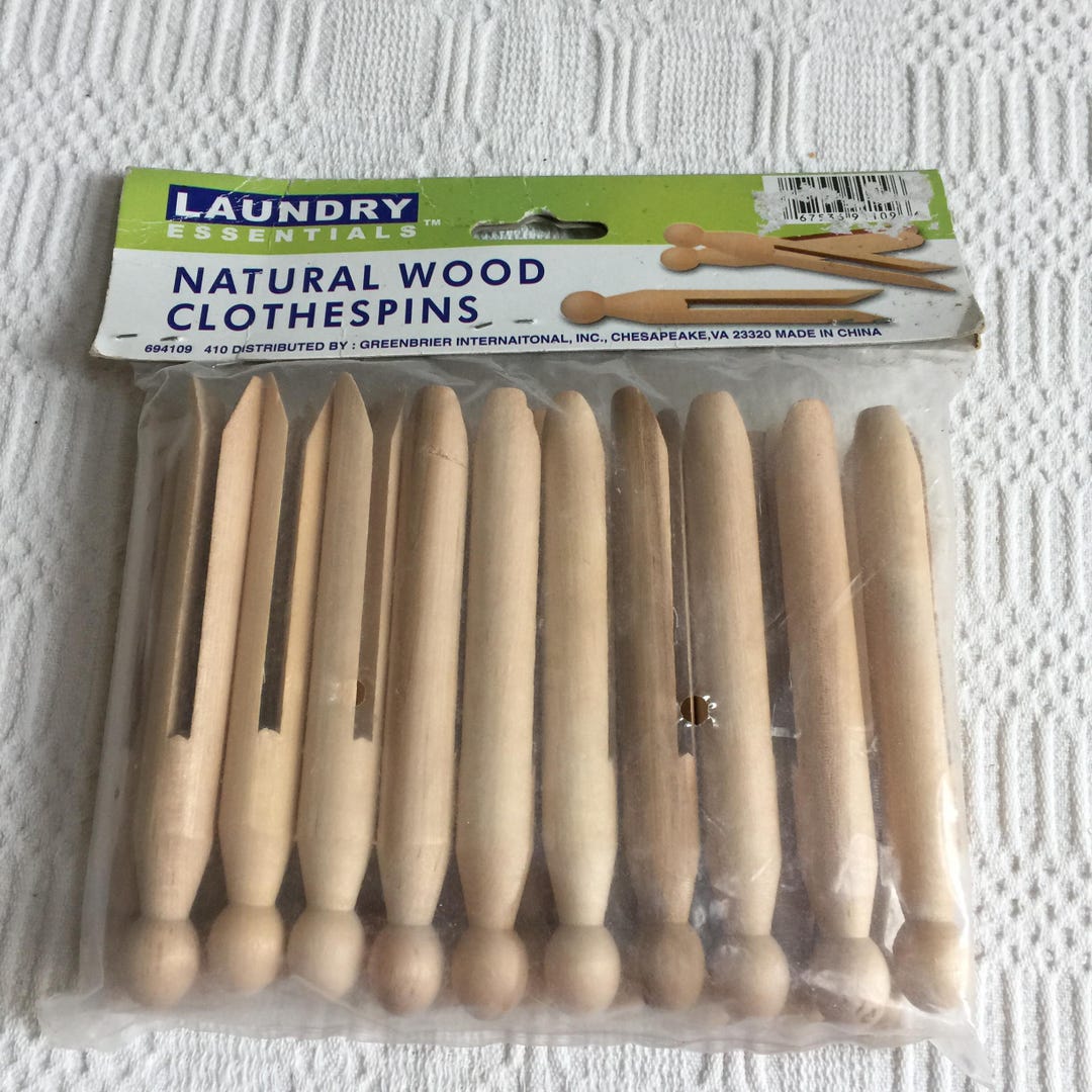 Vintage Wooden Clothes Pins. Rare Find Rounded Clothespins in the ...