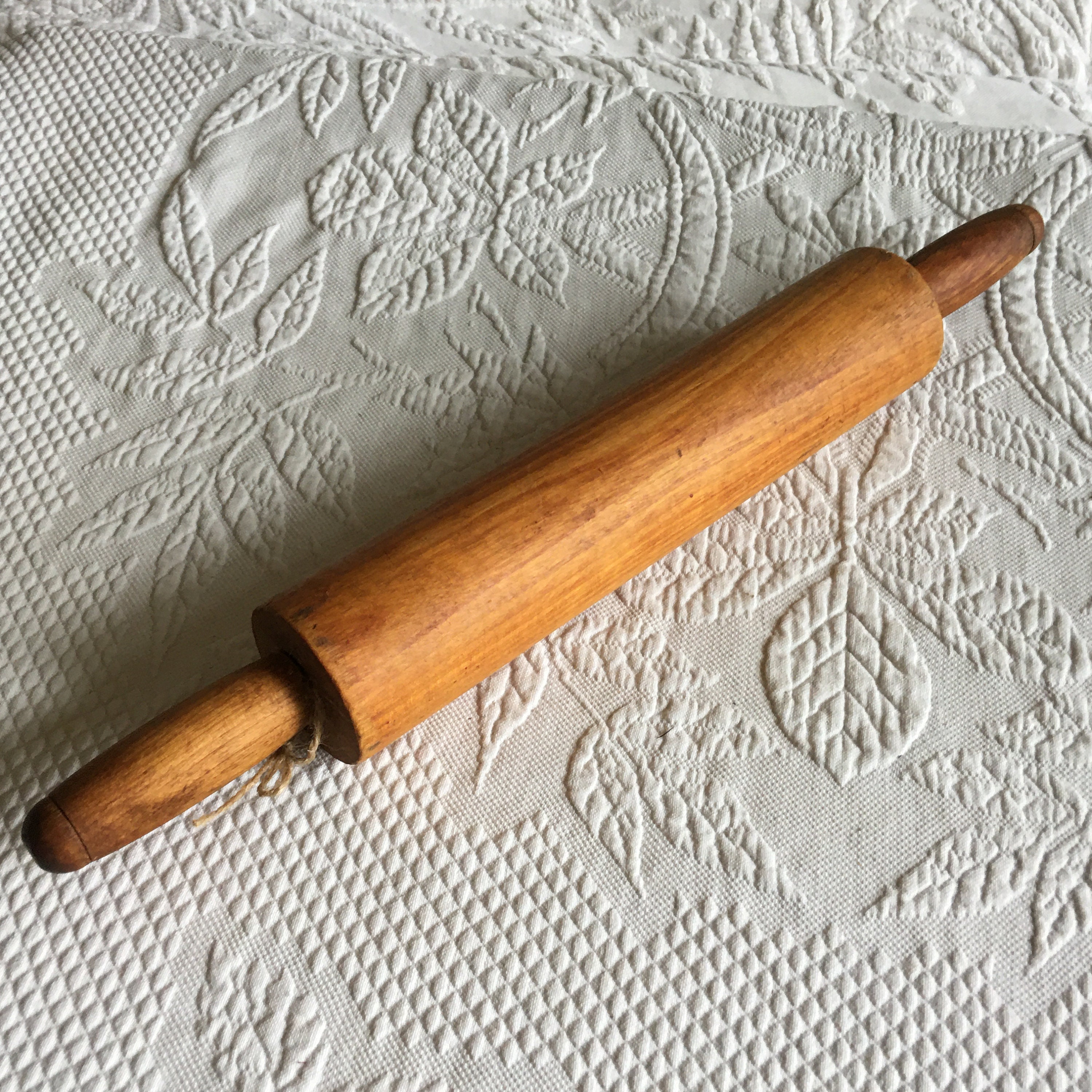 Vintage Choose Rolling Pin. Wooden Rolling Pin With Turning Handles ...
