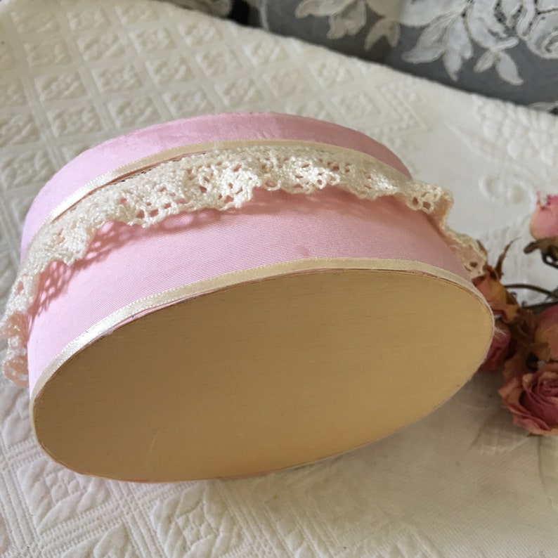 Vintage Satin and Roses Box. Victorian Style Pink Satin Covered Wooden ...
