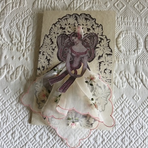 Vintage Handkerchief Greeting Card. Choose Your Card and Hankie ...