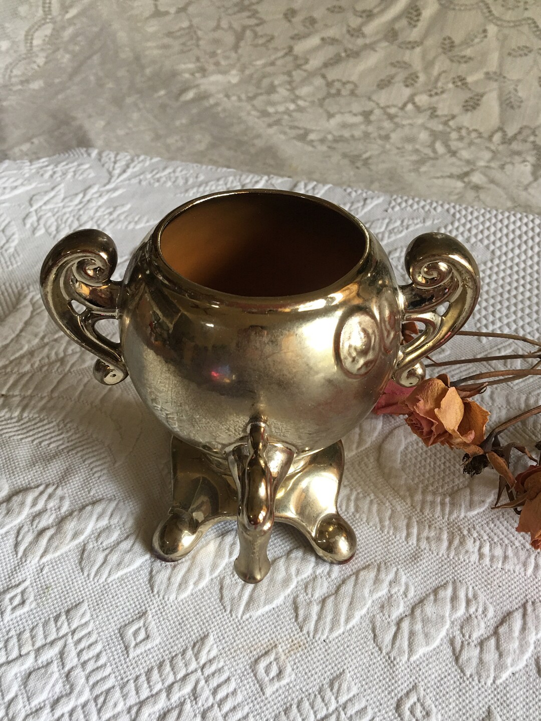 Vintage Samovar Shaped Ceramic Pot. Great for Serving Condiments or ...