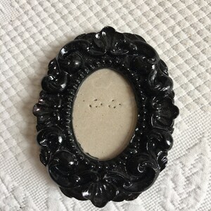 Vintage Small Frame, Gold Brass or Black Composite Oval Frame. Choose ...