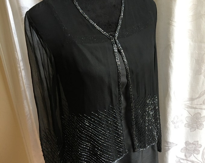 Eclectic Vintage Long Beaded Jacket Judith Ann Creations - Etsy