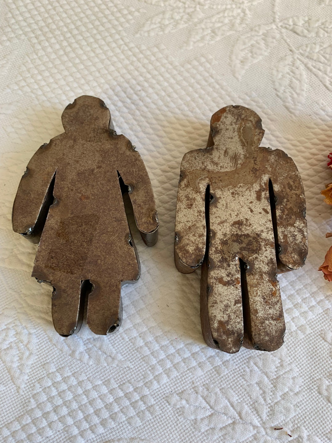 Vintage Metal Cookie Cutter/display Man and Woman Handmade Metal ...