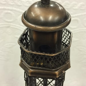 Vintage Large Metal Wire Eiffle Tower Display Figurine. Bronze Look ...