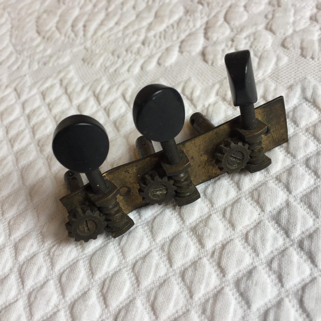 Vintage Mandolin Guitar Tuning Strip. Original Early Antique Tuner Part ...