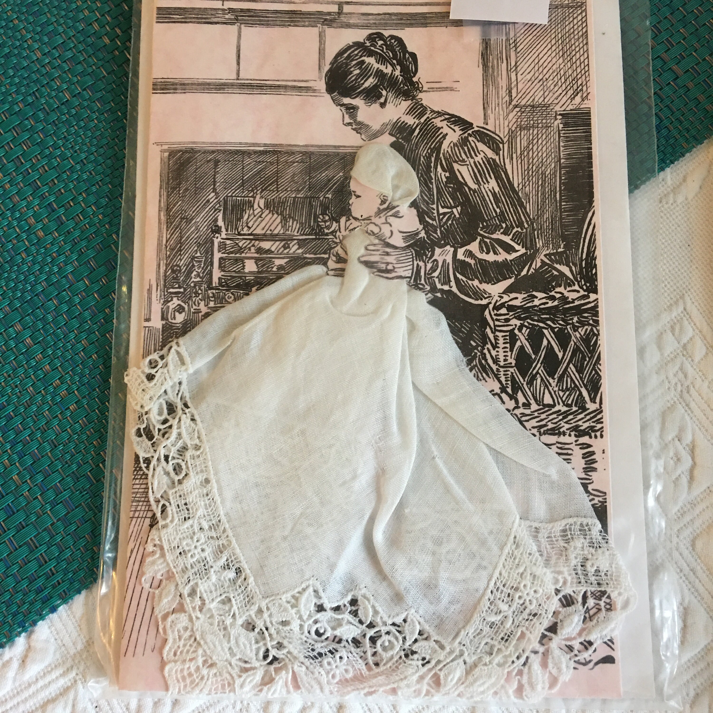 Vintage Handkerchief Baby Greeting Card. Choose Your Card. The | Etsy