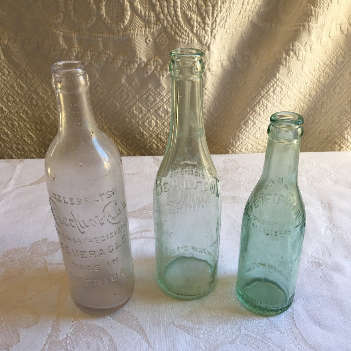 Vintage Choose Beaufont or Clicquot Club Soda Bottle. Large or Small ...