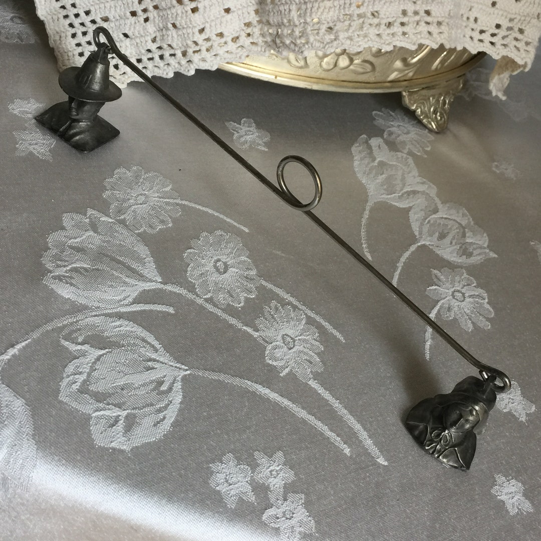 Vintage Pewter Snuffer. Pilgram Man and Woman Candle Snuffers. Pilgram ...