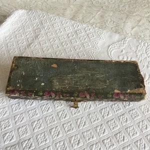 Antique Victorian Hankie Box. Silk Lining Old Box. Decorative Dresser ...