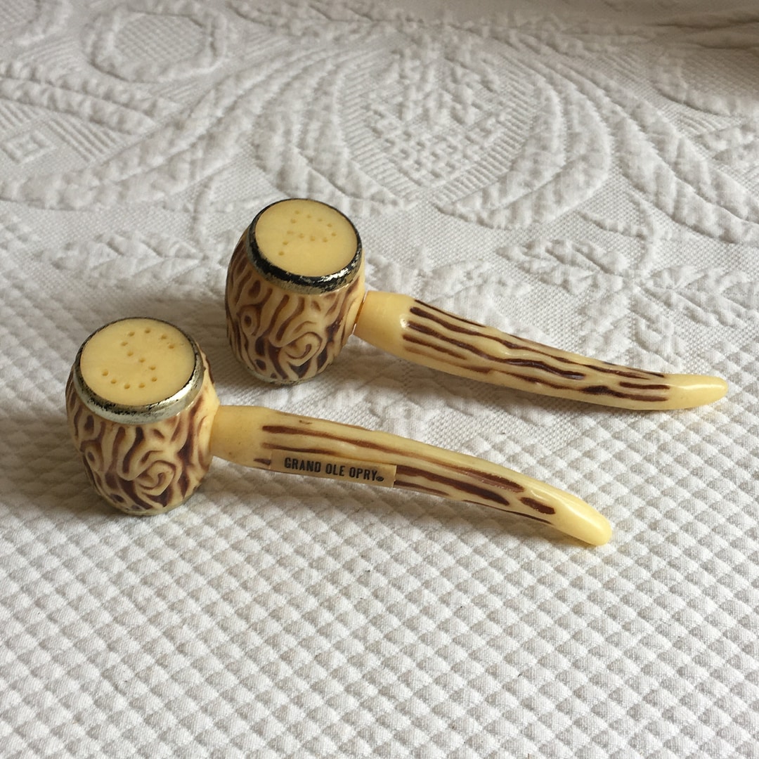 Vintage Grand Ole Opry Pipe Salt and Pepper Shakers. Staghorn Antler ...