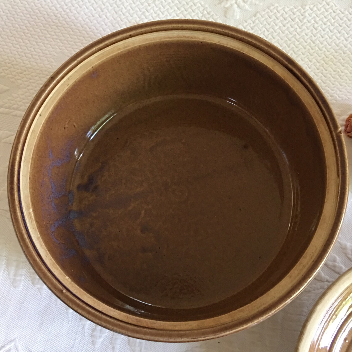 Vintage Salt Glaze Bean Pot With Lid. Stoneware With | Etsy