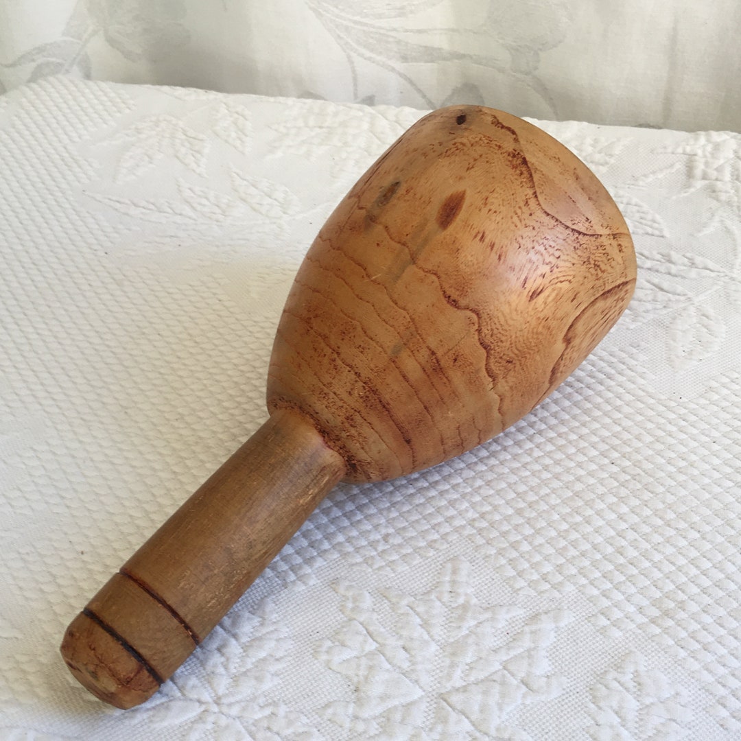Vintage Wood Pounder, Mallot or Pestle. Old Wood Grinder Pestle, Mallet ...