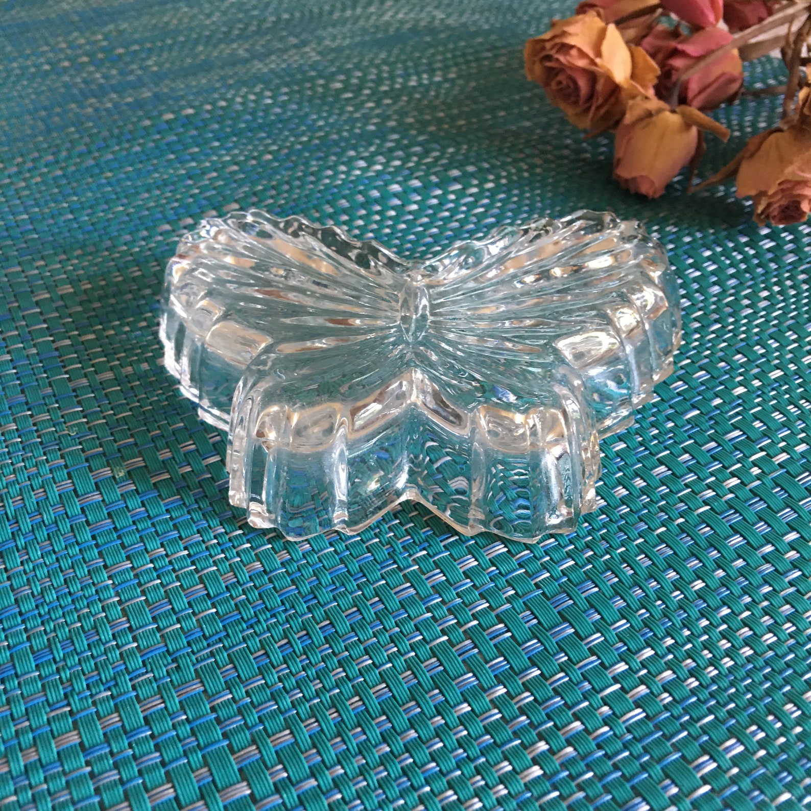 Vintage Clear Glass Butterfly Shaped Dresser Dish. Use for - Etsy