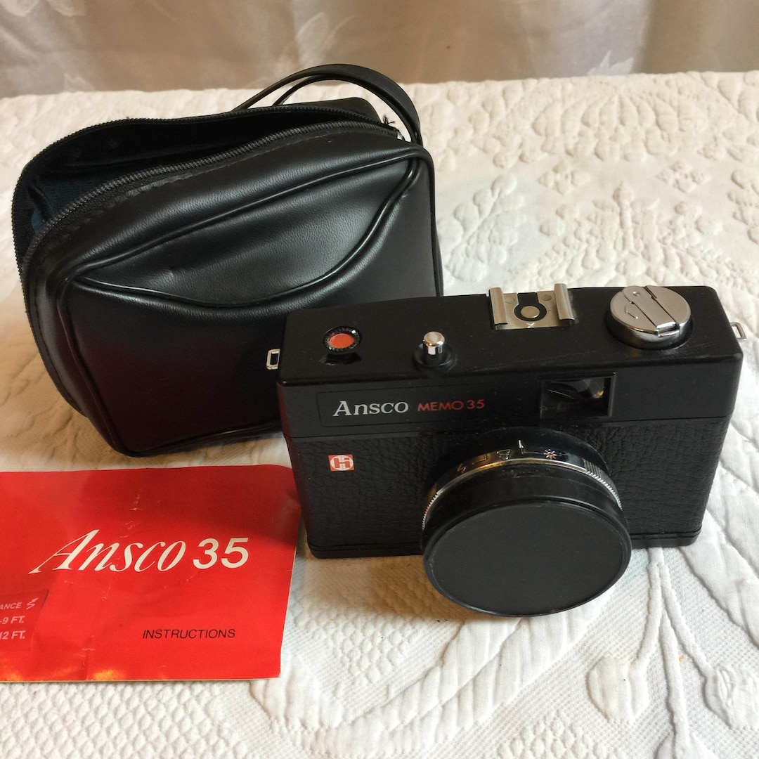Vintage Ansco Memo 35, 35mm Film Camera With Vinyl Carrying Case ...