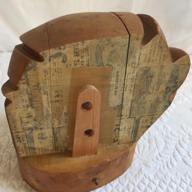 Antique Hat Form Wood Millinery. 1930s to 40s Wood Block for Forming a ...