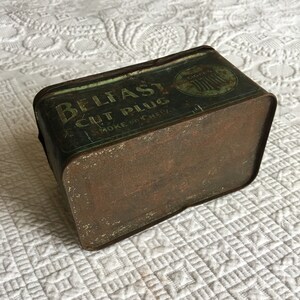Antique Belfast Cut Plug Smoke or Chew Tobacco Tin. Choose Shape of Tin ...
