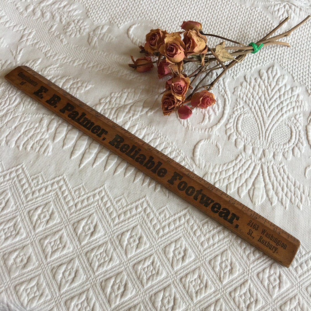 Vintage Ruler E.B. Palmer, Reliable Footware Give Away, Roxbury, From ...