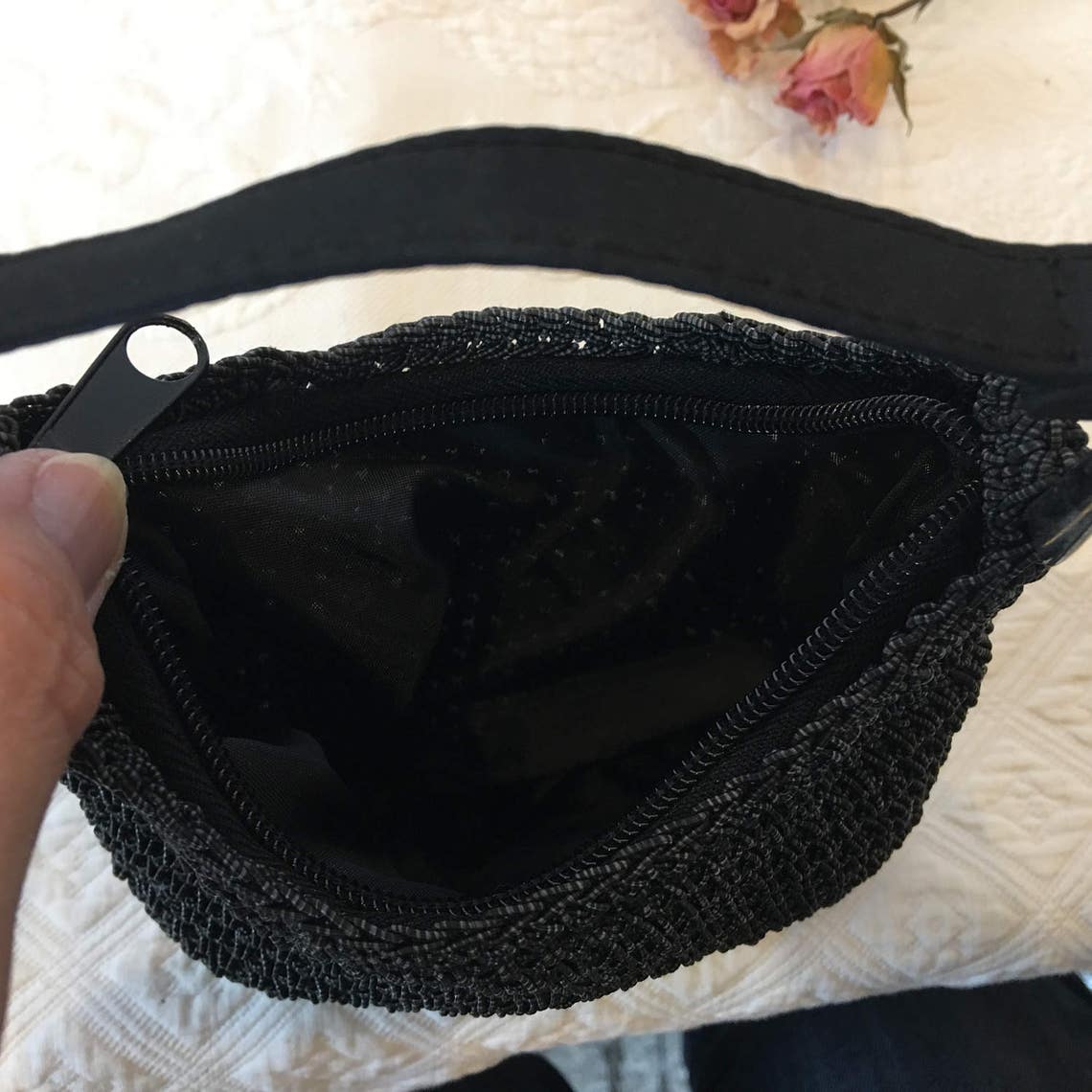 Vintage Crocheted Black String Purse. Black String Crocheted | Etsy