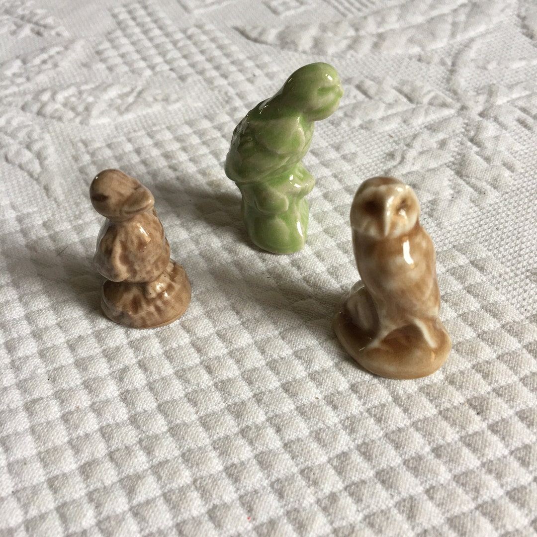 Vintage 3 Wade Bird Animal Figurines. Porcelain Miniature English ...
