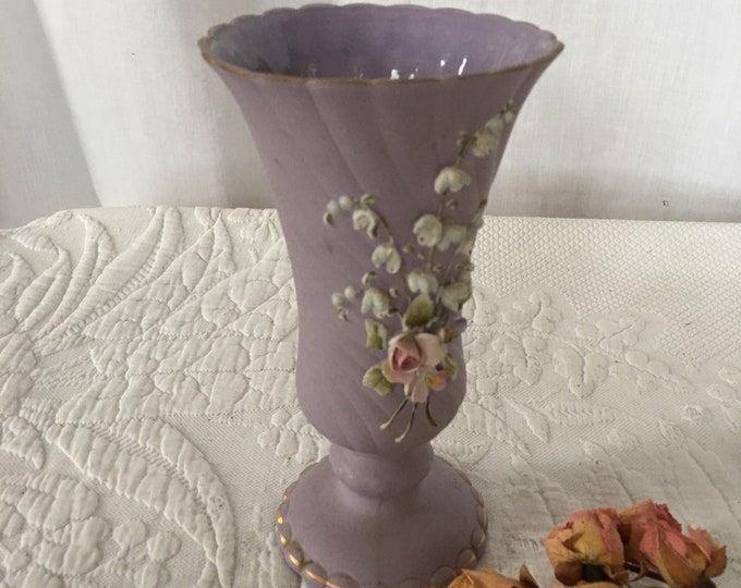 Vintage Lefton China Vase Hand Painted. Lily of the Valley & Roses in ...
