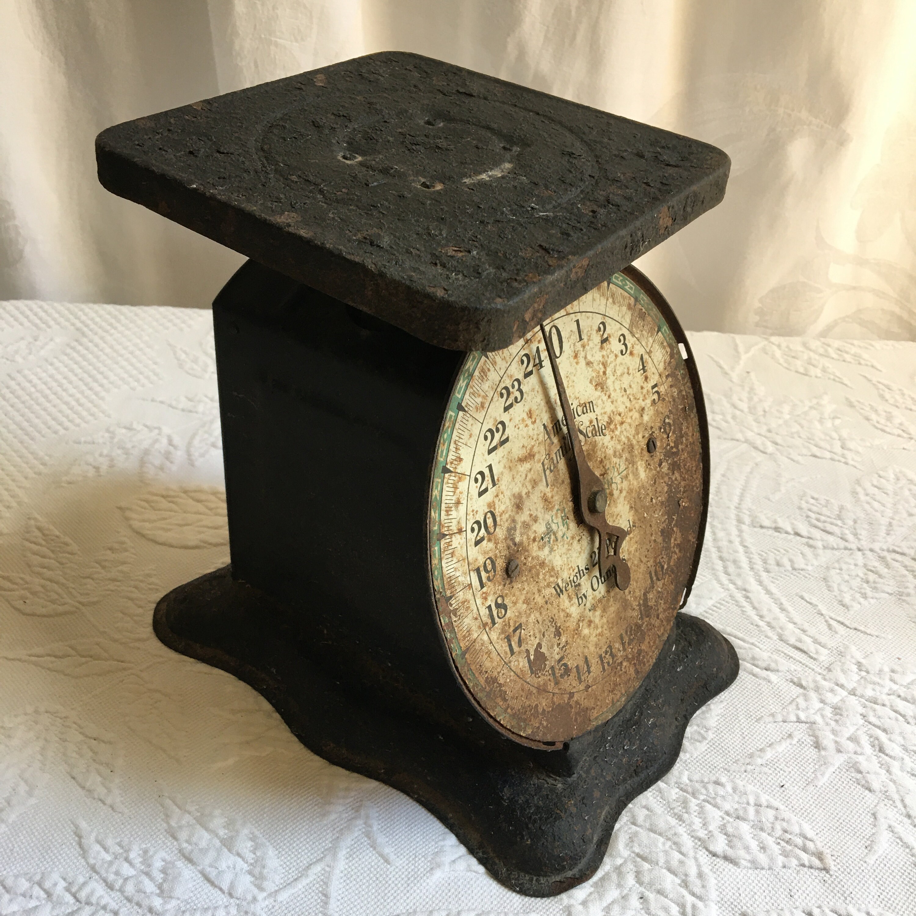 Antique American Family Scale. Primitive and Rustic Kitchen Decoration ...