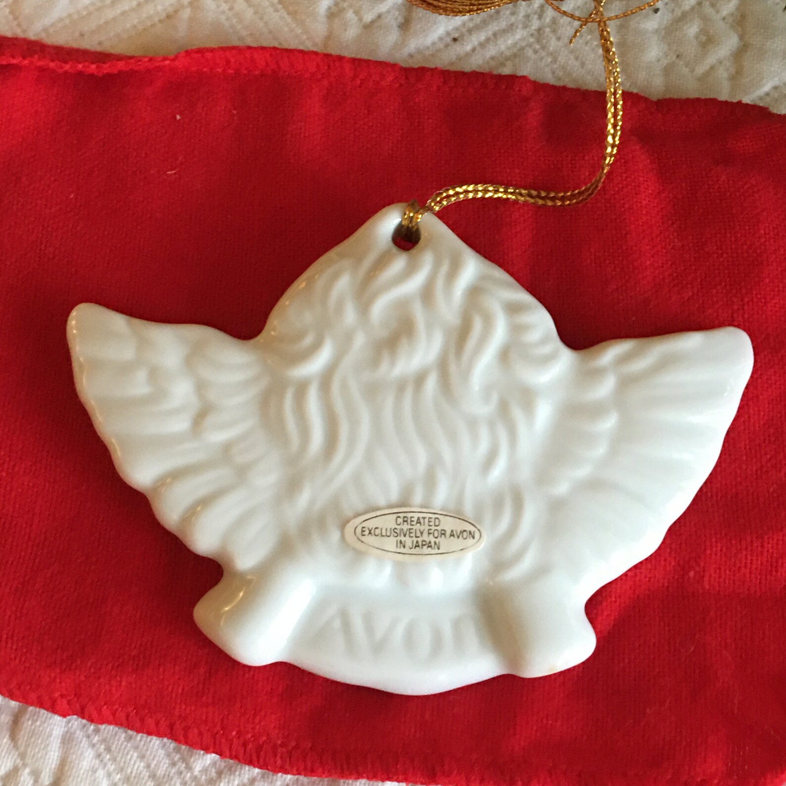 Vintage 1982 Avon Ceramic Angel Ornament. Avon Collectible. - Etsy