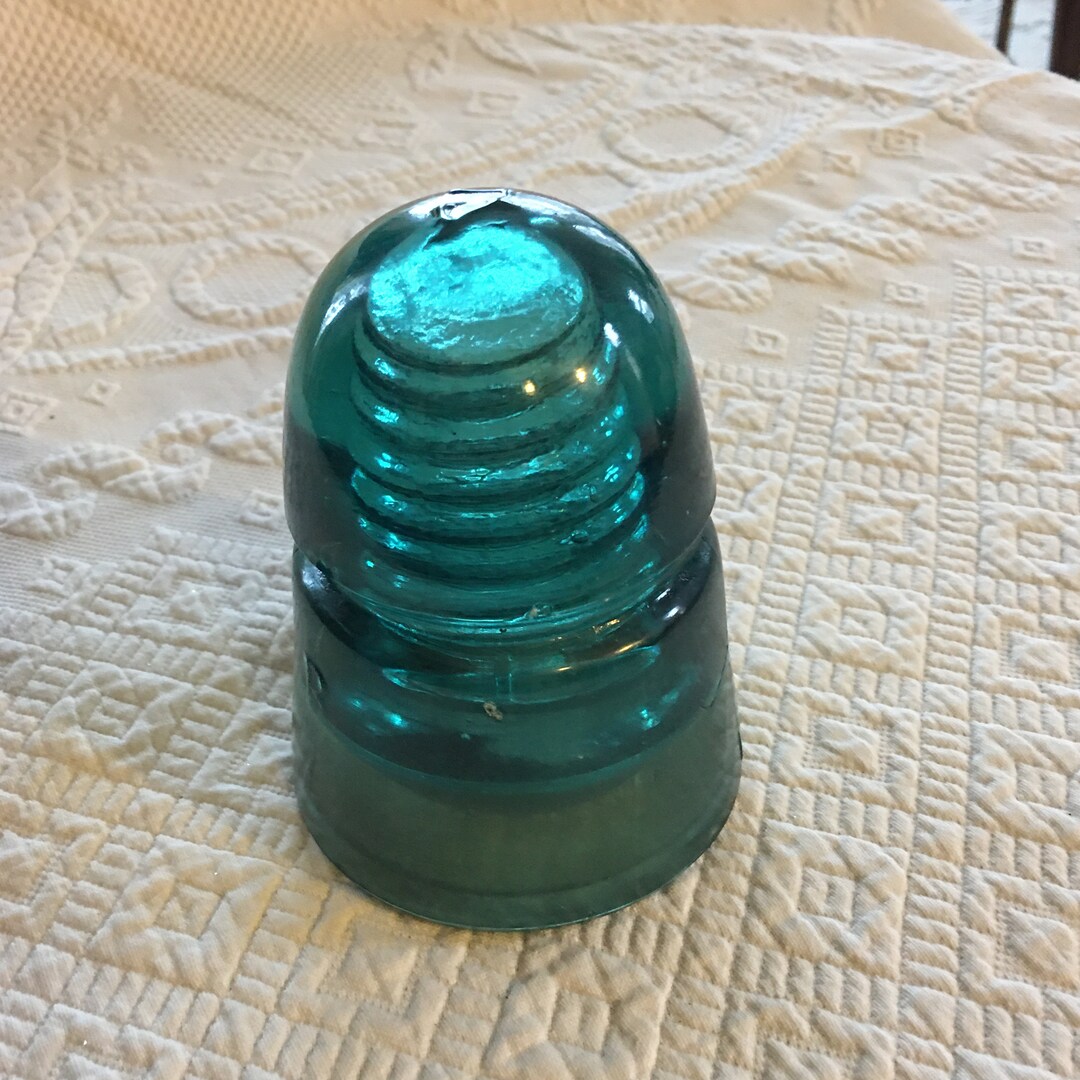 Vintage Electrical Glass Insulator Connection Cover. B Embossed on the ...