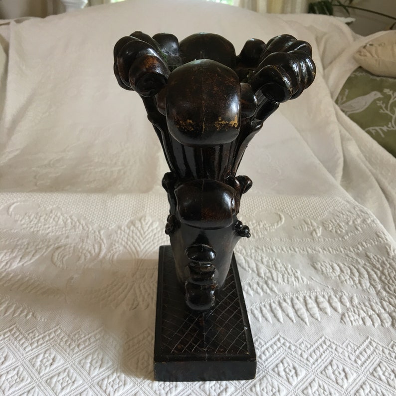 Vintage Composite Cornucopia Vase for Silk or Dried Flowers. | Etsy