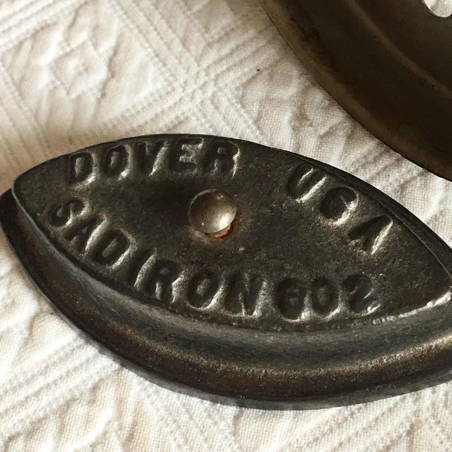 Vintage Dover USA Sad Iron Miniature Real Iron. Wooden Handle | Etsy