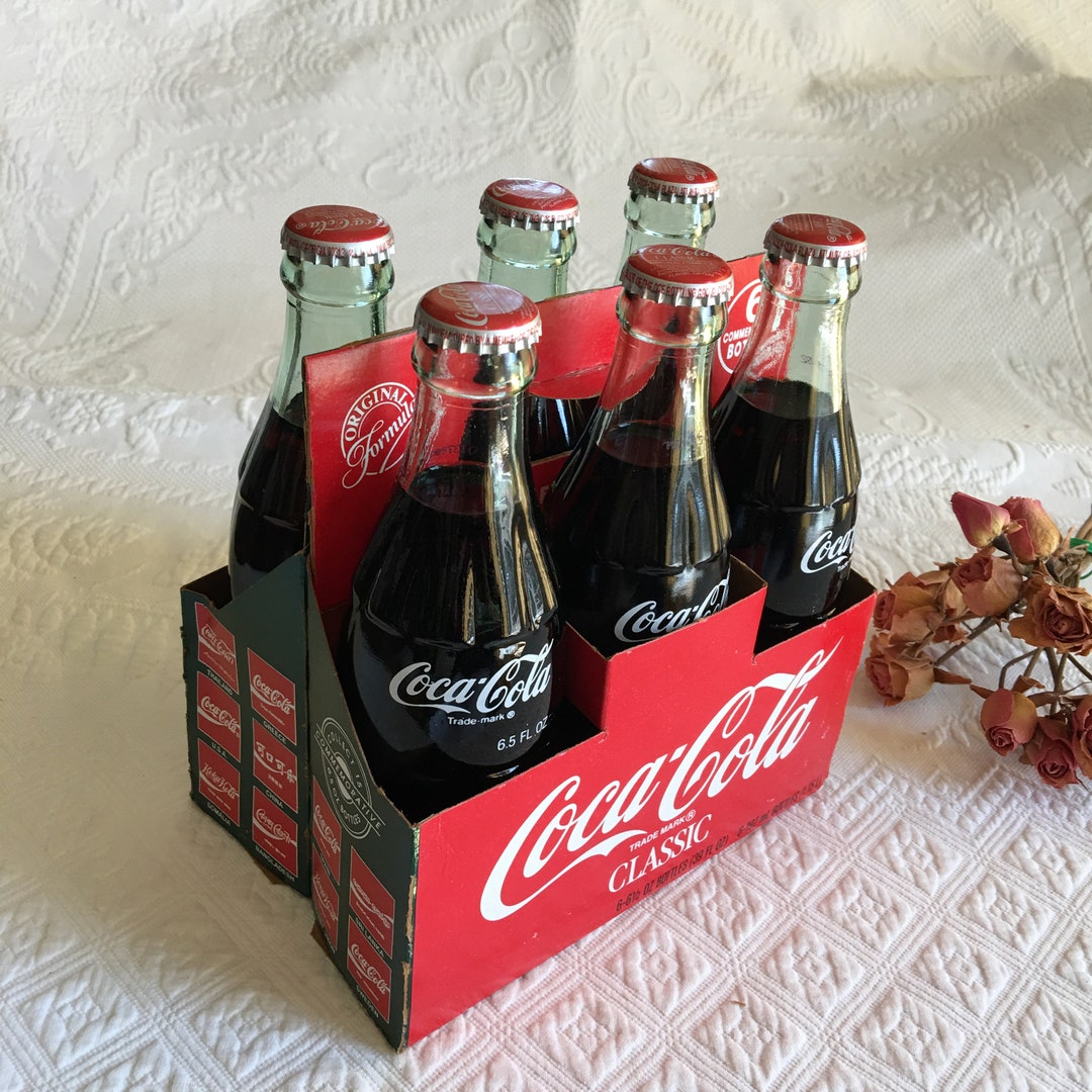 Vintage 1990 Coca Cola Six-pack of 6.5 Oz. Never Opened Bottles, Christmas Around the World ...
