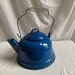 Vintage Blue and White Spatterware Tea Kittle. Great for Use on a Camp ...