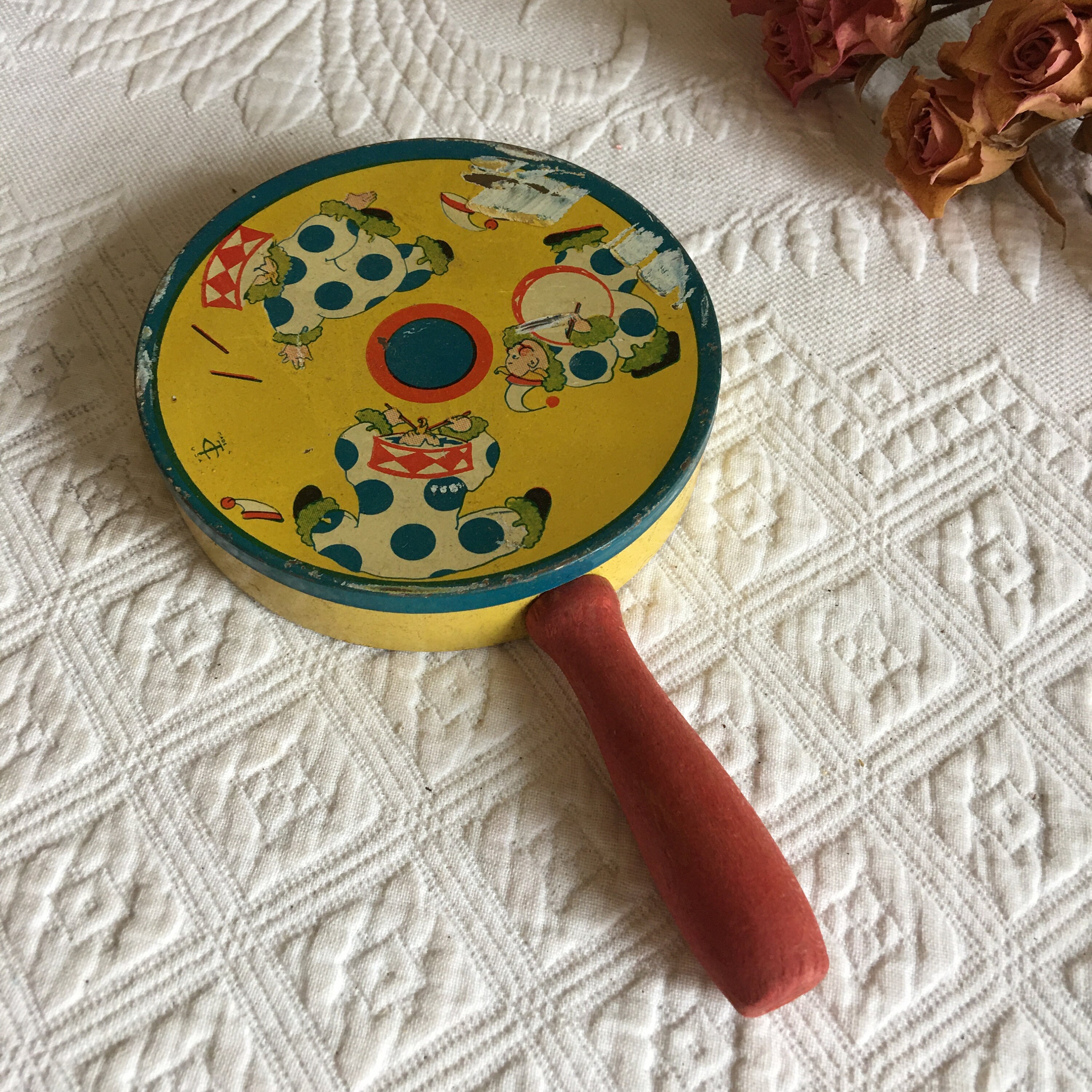 Vintage Wood and Tin Clown Noise Maker. Arabian Nights in Old Morocco ...