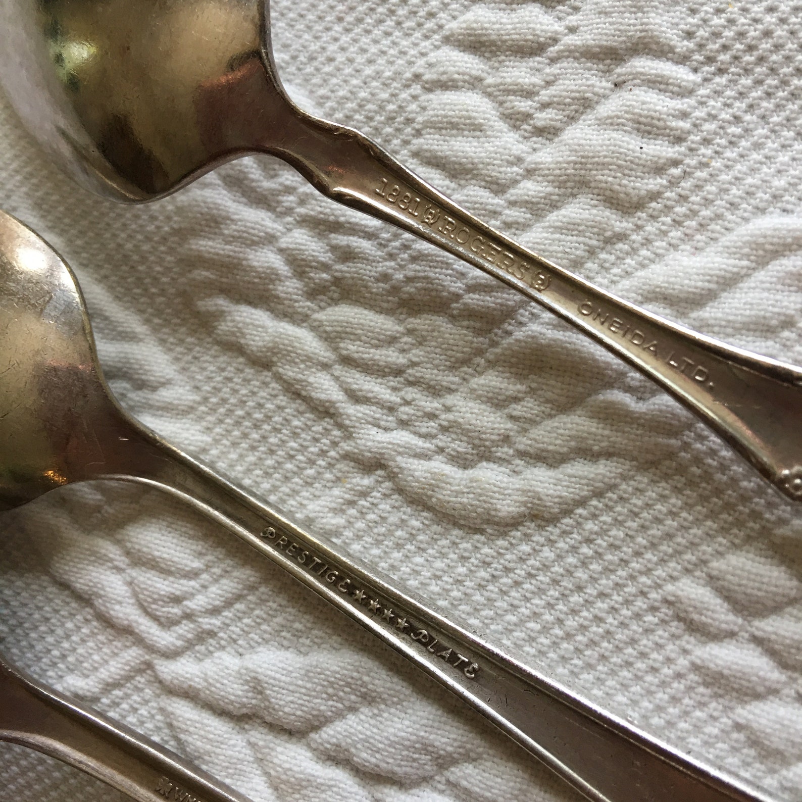 Vintage 9 Silver Plate Teaspoons in 7 Different Patterns. - Etsy